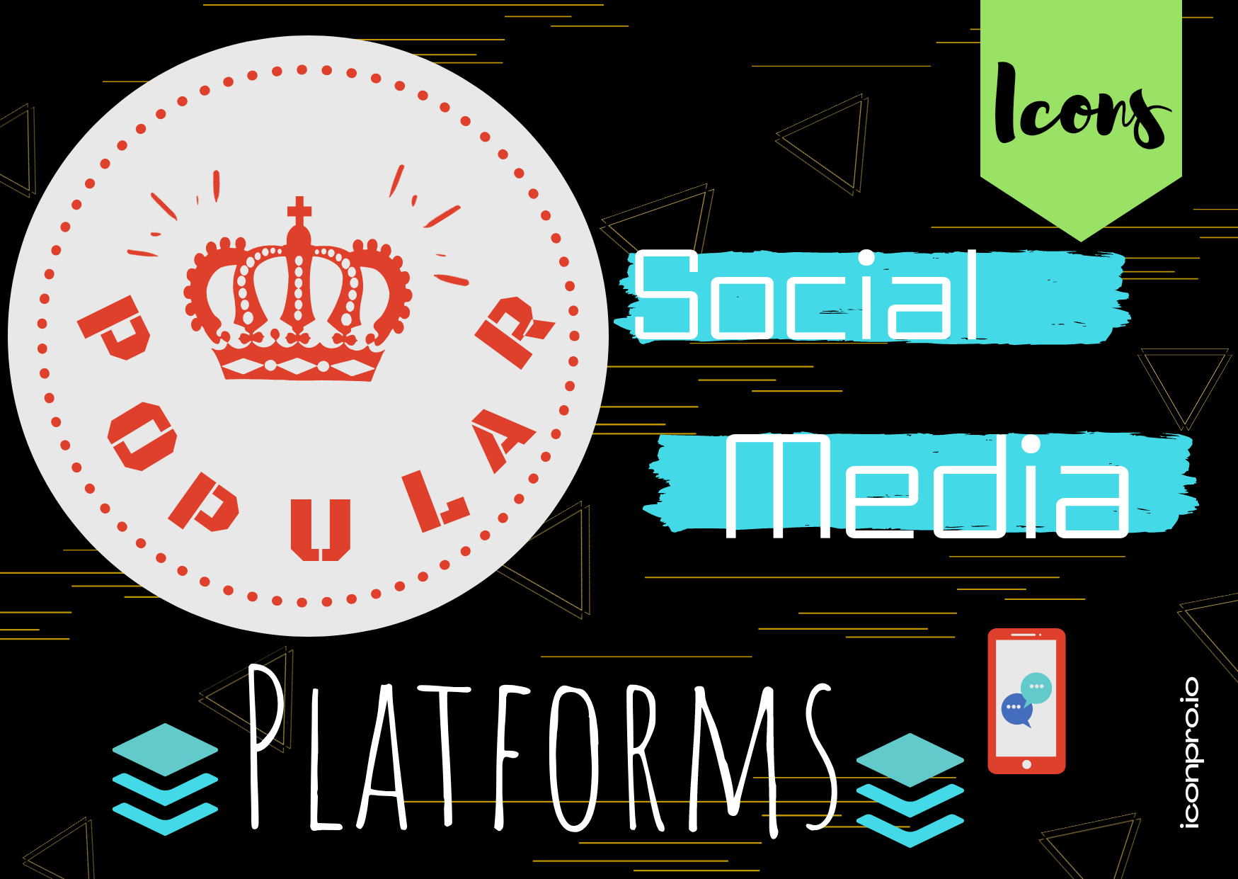 Popular Icons on Social Media Platforms - iconPRO